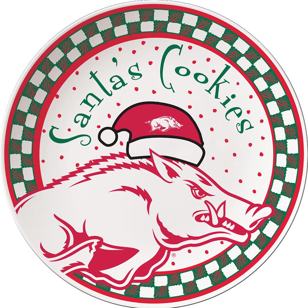 Santa Ceramic Cookie Plate | Arkansas Razorbacks at $17.99 only from ...