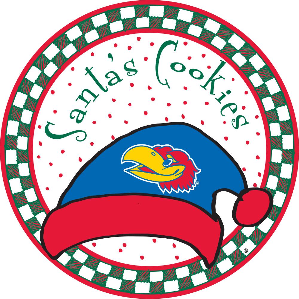 Santa Ceramic Cookie Plate | Kansas Jayhawks at $17.99 only from The ...