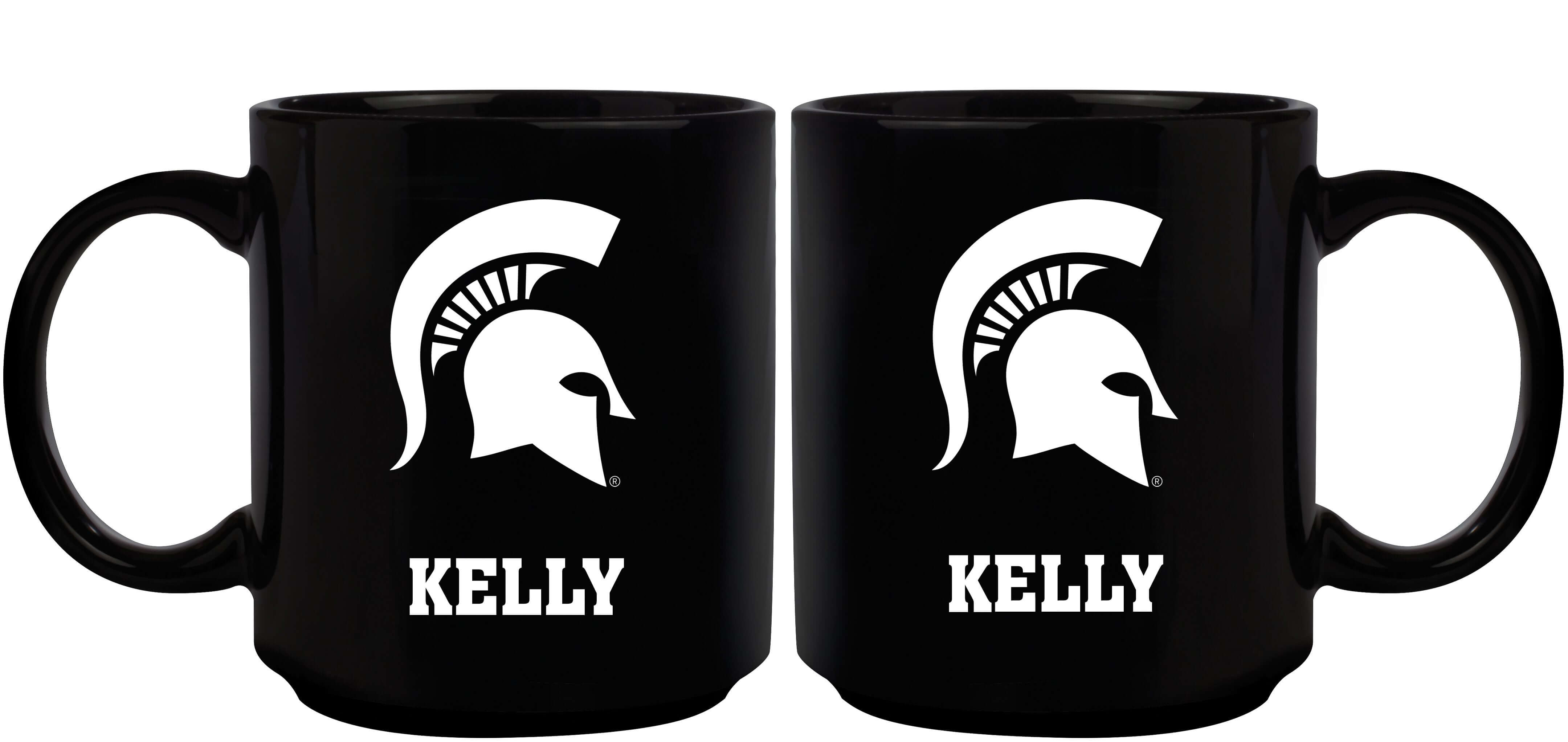 11oz Black Personalized Ceramic Mug - Michigan State at $24.49 only ...