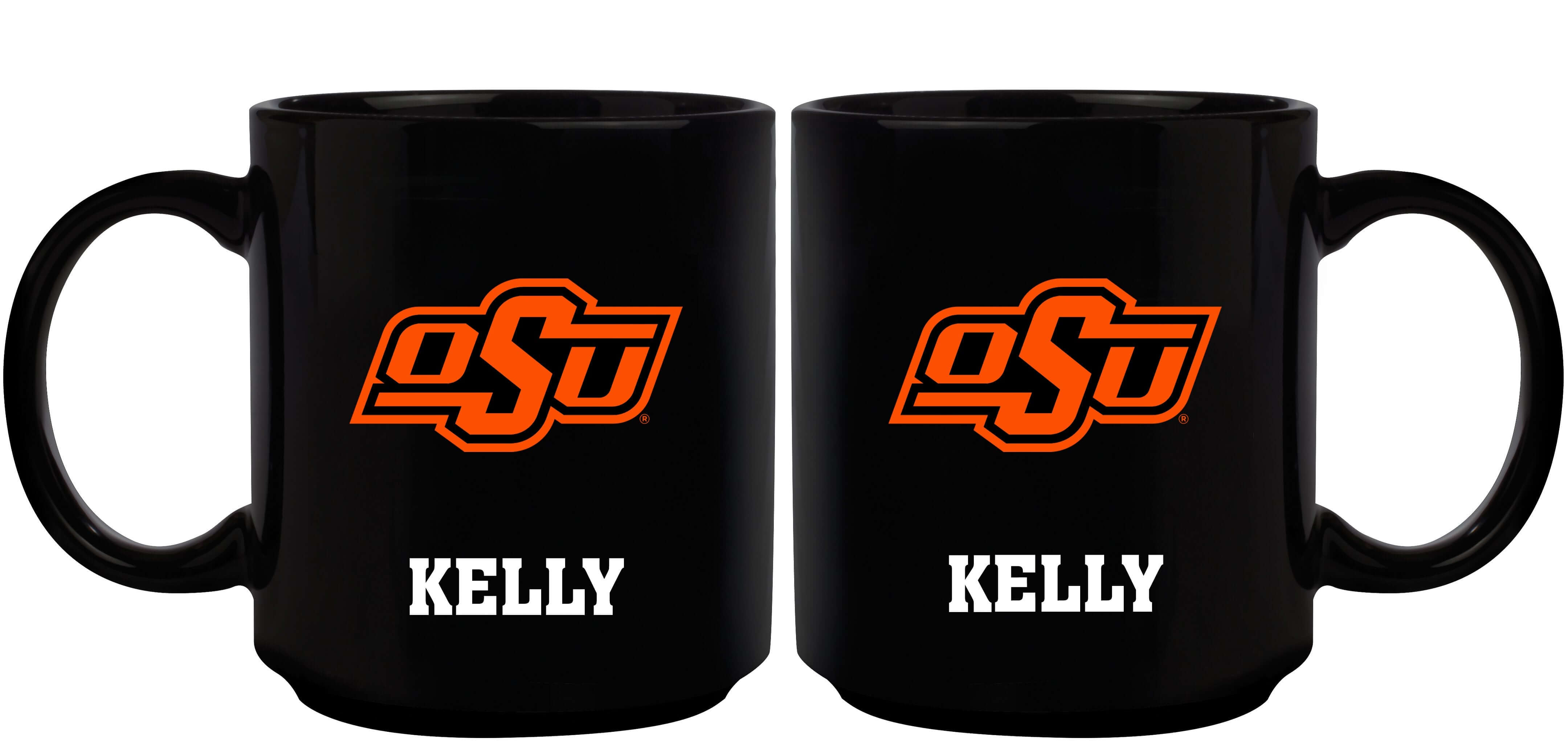 11oz Black Personalized Ceramic Mug - Oklahoma State at $24.49 only ...