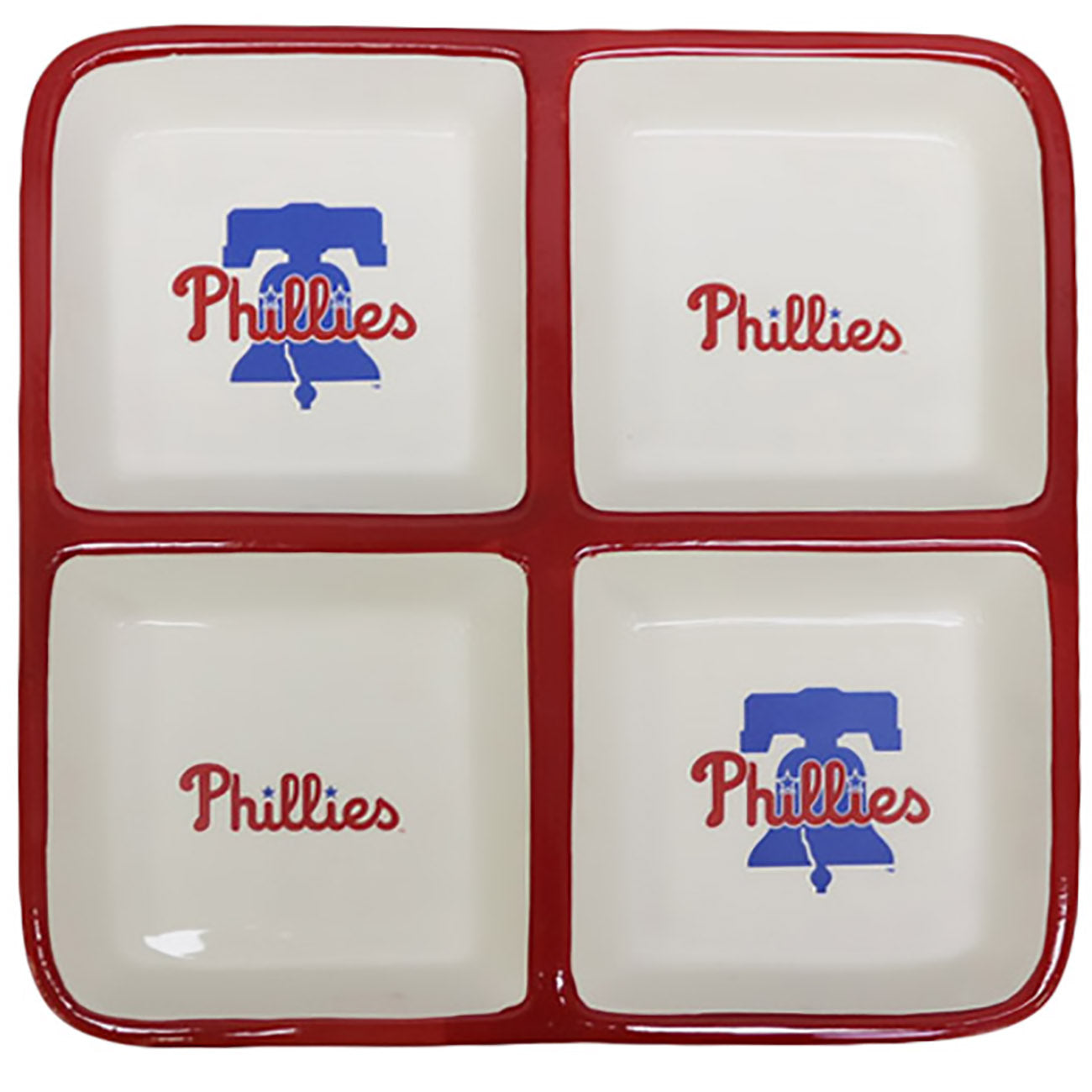 4 Section Square Tray | Philadelphia Phillies at $35.99 only from The ...