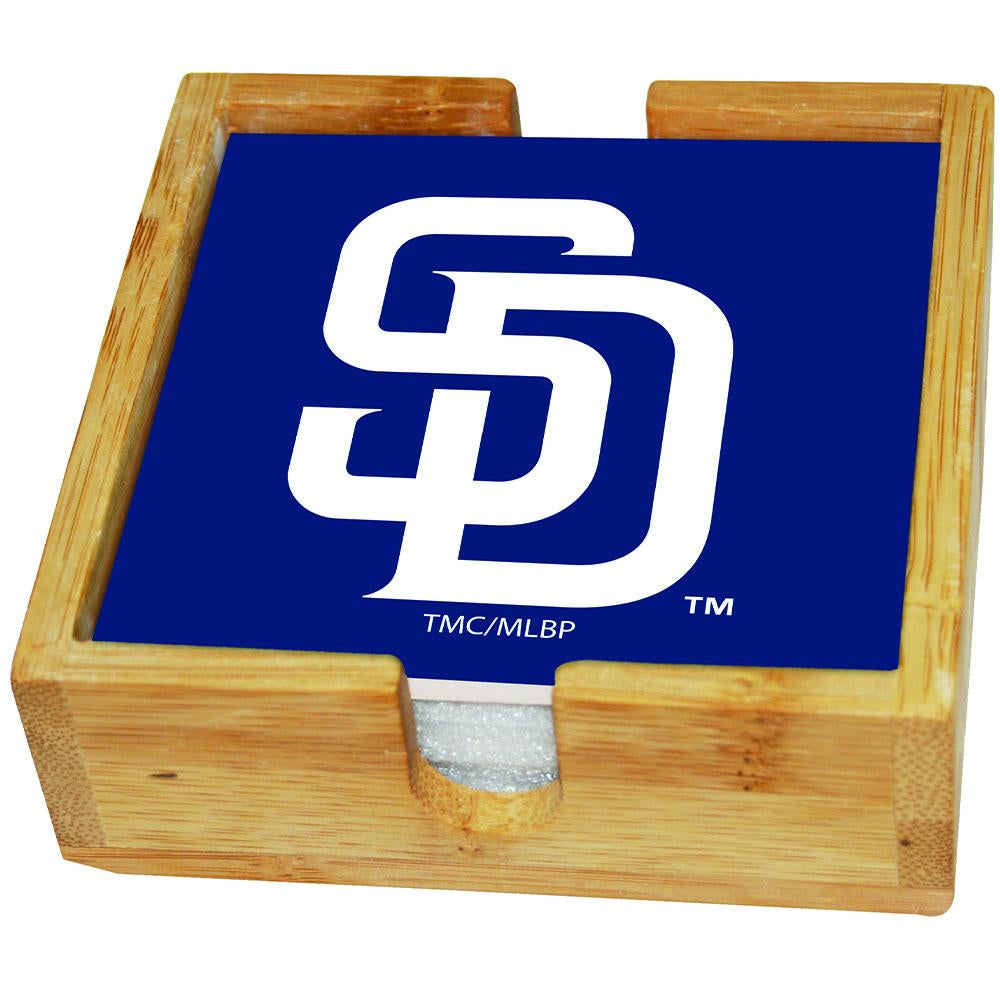Square Coaster w/Caddy | PADRES at $25.00 only from The Memory Company
