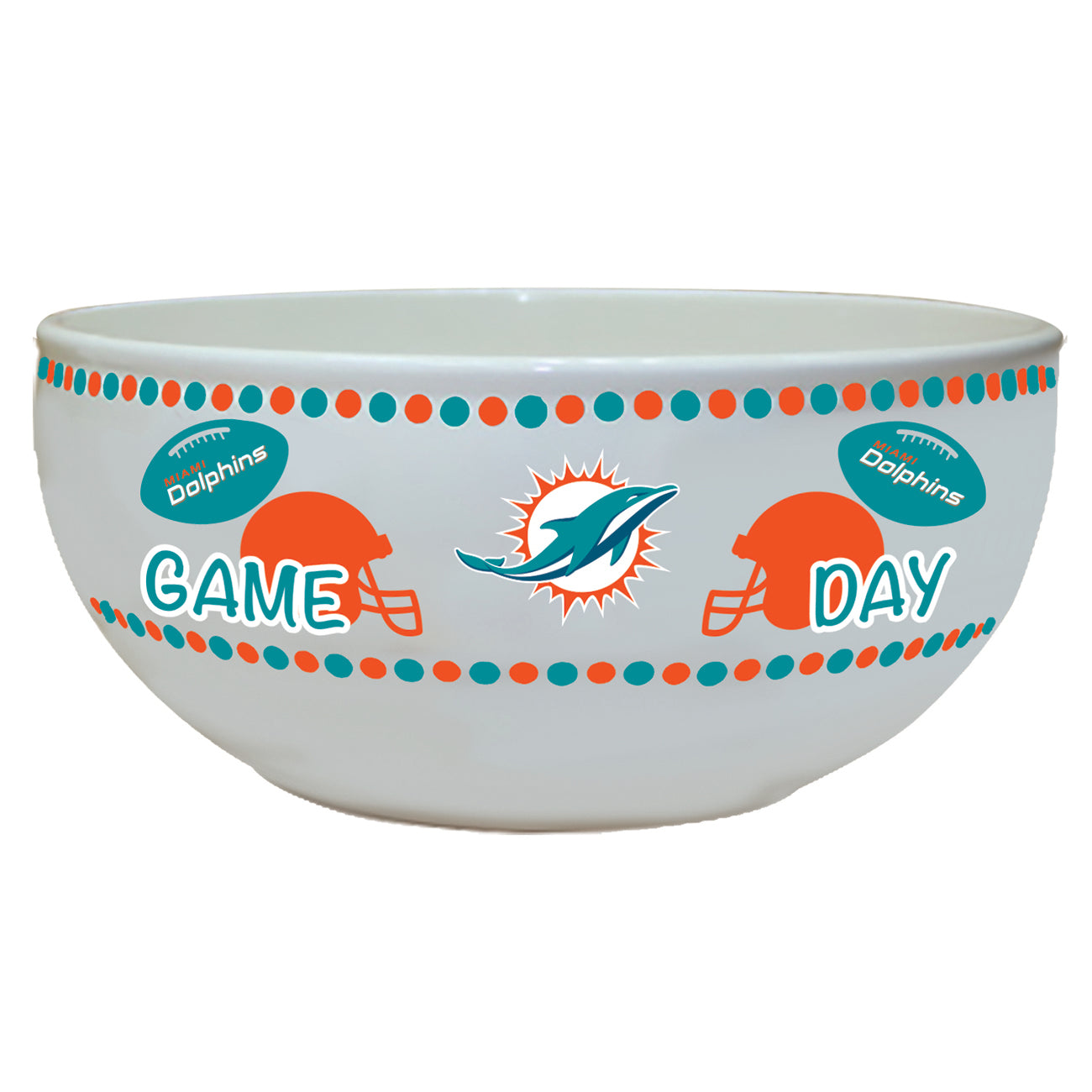 Large Game Day Ceramic Bowl | Miami Dolphins at $54.49 only from The ...