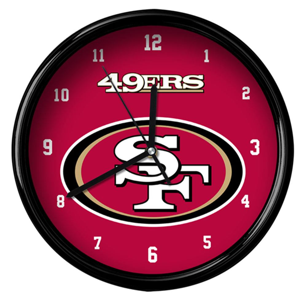 Black Rim Clock Basic | San Francisco 49ers at $23.99 only from The ...